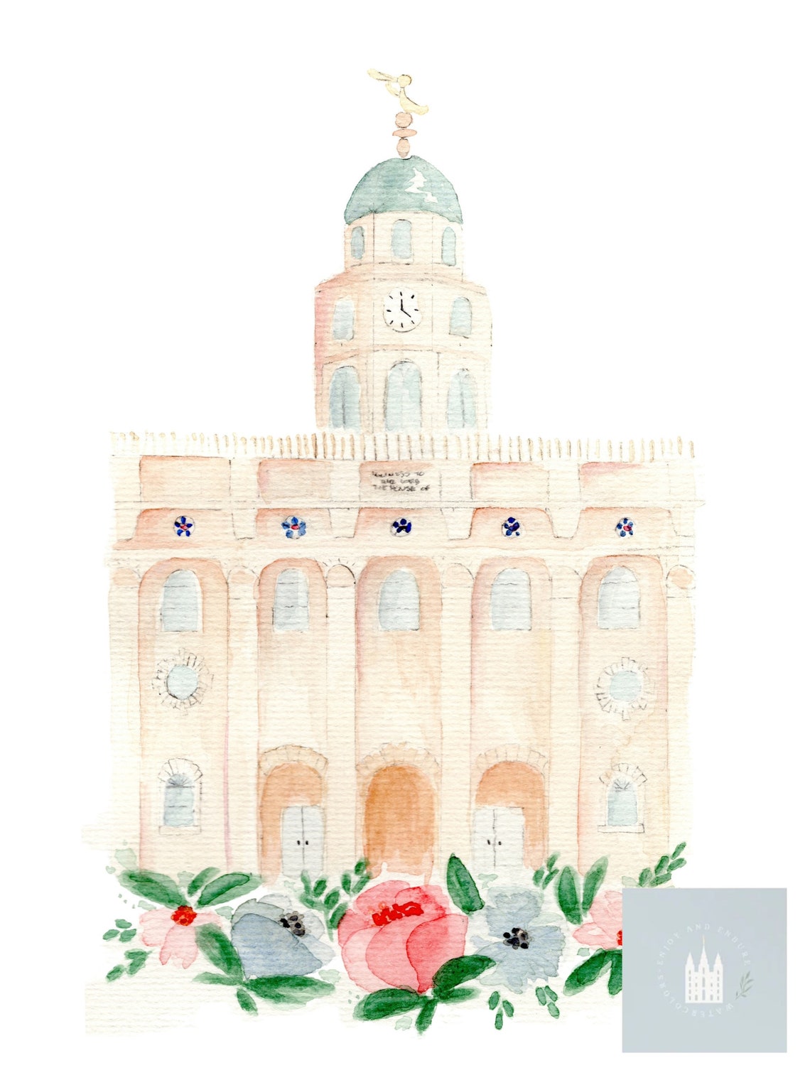 Nauvoo Temple DIGITAL ART PRINTABLE nauvoo Illinois - Etsy