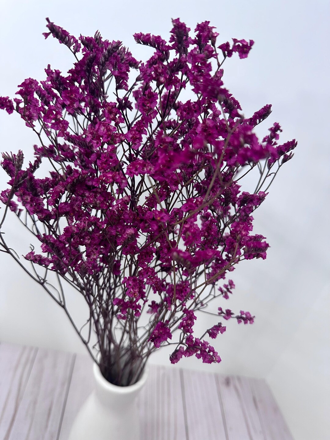 25g of Soft Preserved Dark Pink Crystal Flowers German Statice Limonium ...