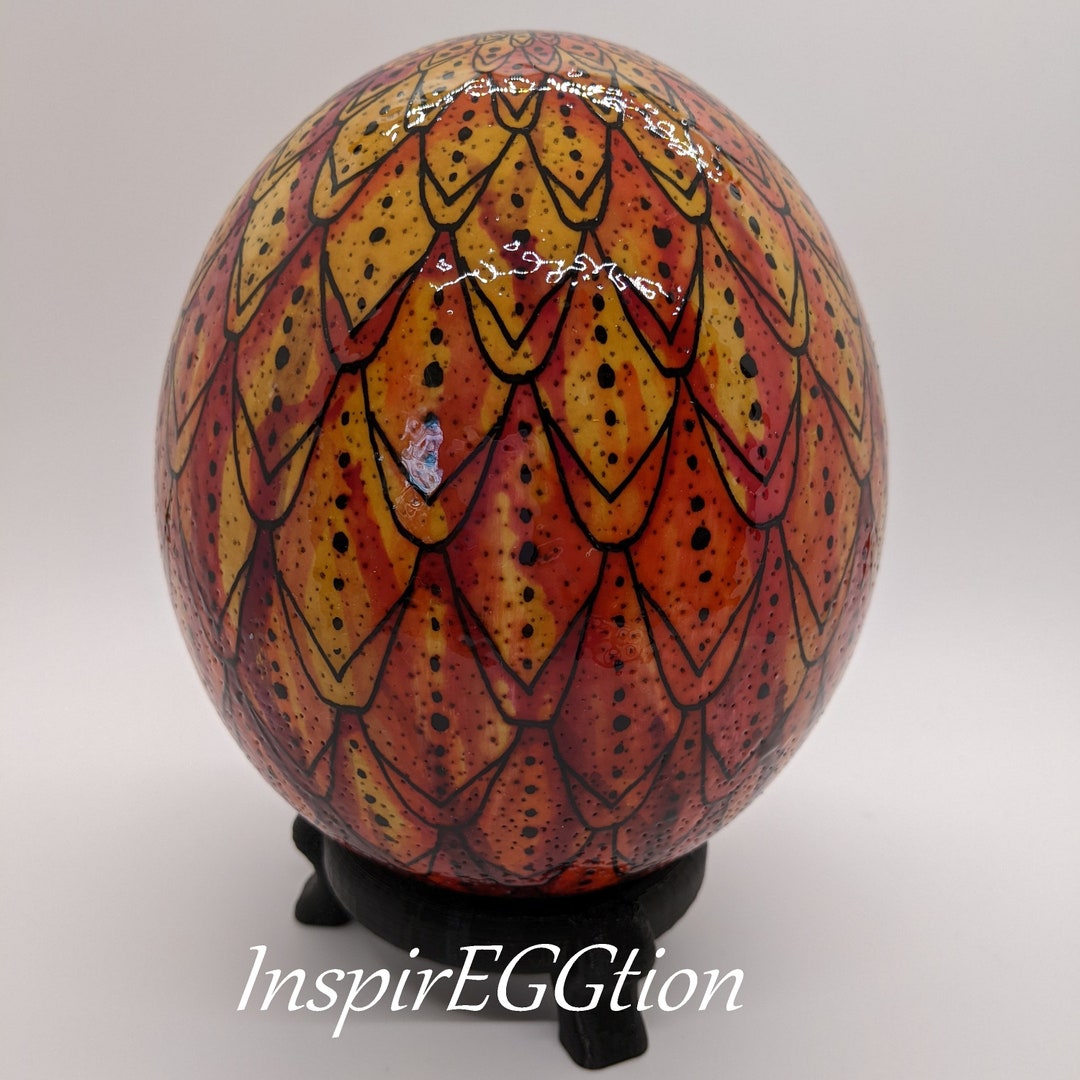 Ostrich Egg Pysanky, Dragon's Fire - Etsy