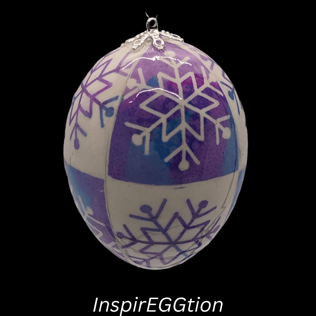 Chicken Egg Pysanky Ornament, 8 Snowflakes - Etsy