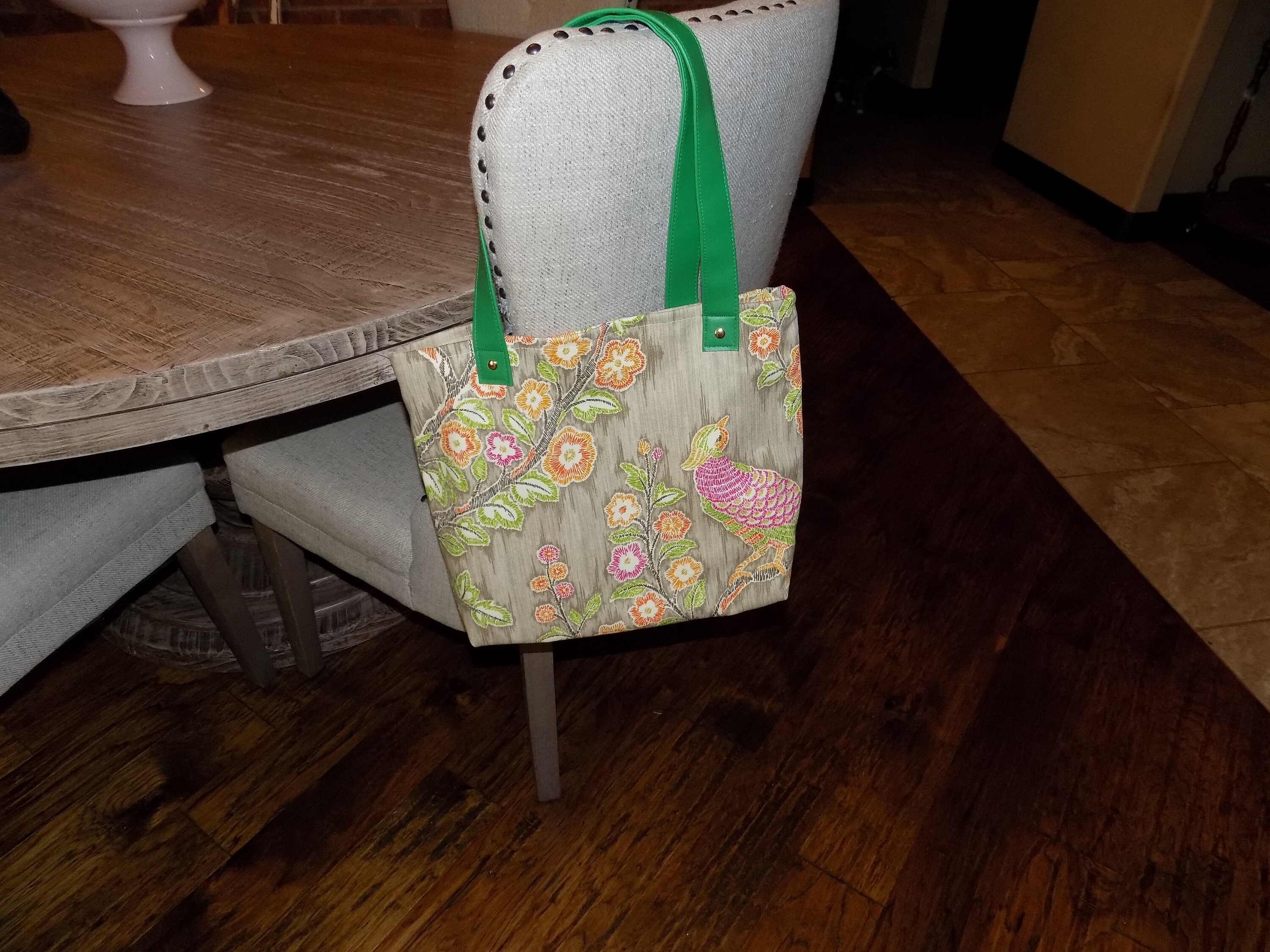 Tote Bag With Magnetic Snap Vinyl Straps - Etsy