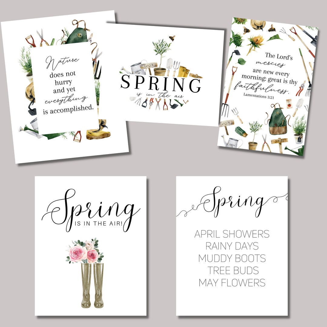 Spring Print Set - Etsy