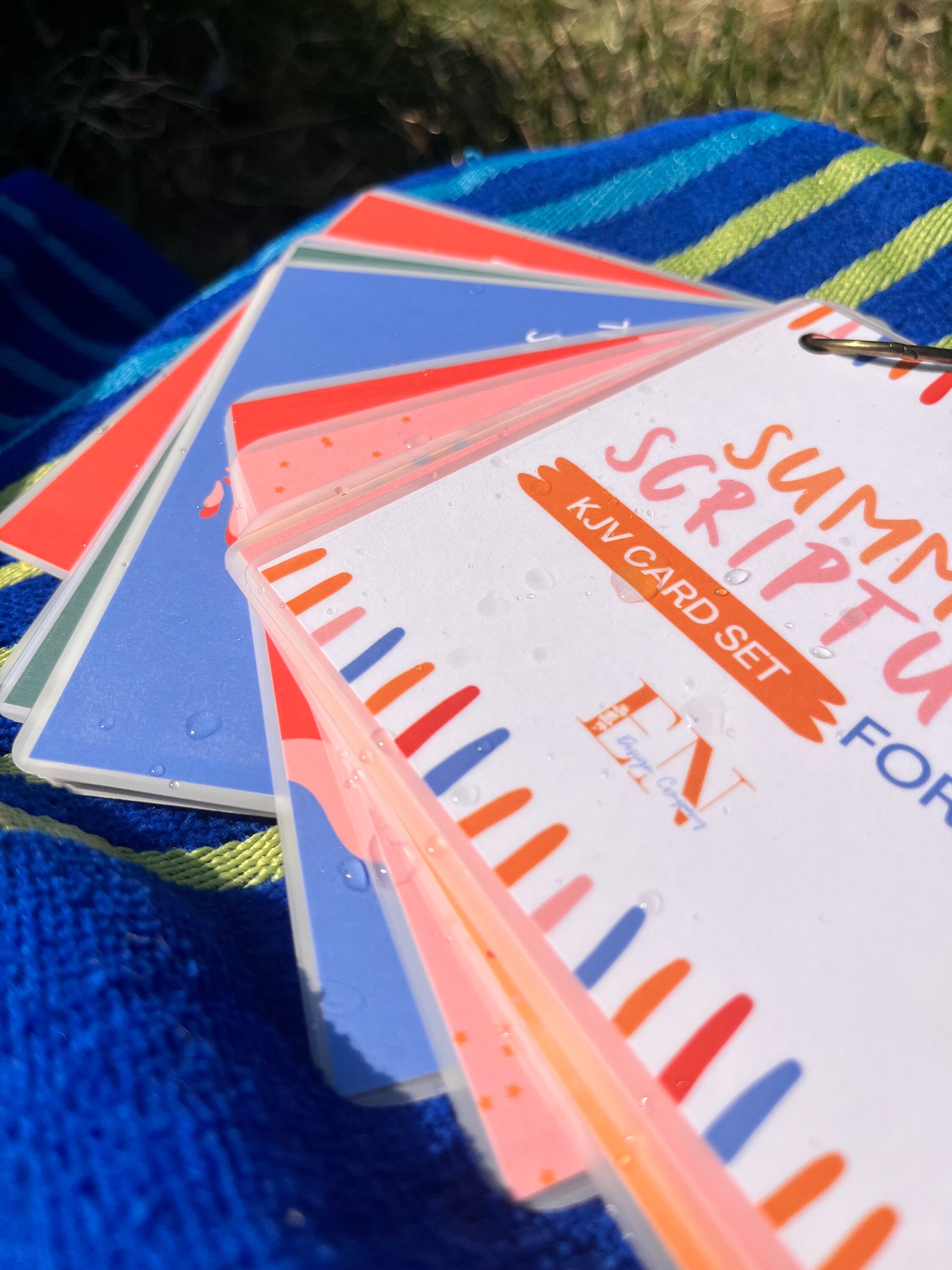 Summer Scriptures KJV Card Set - Etsy