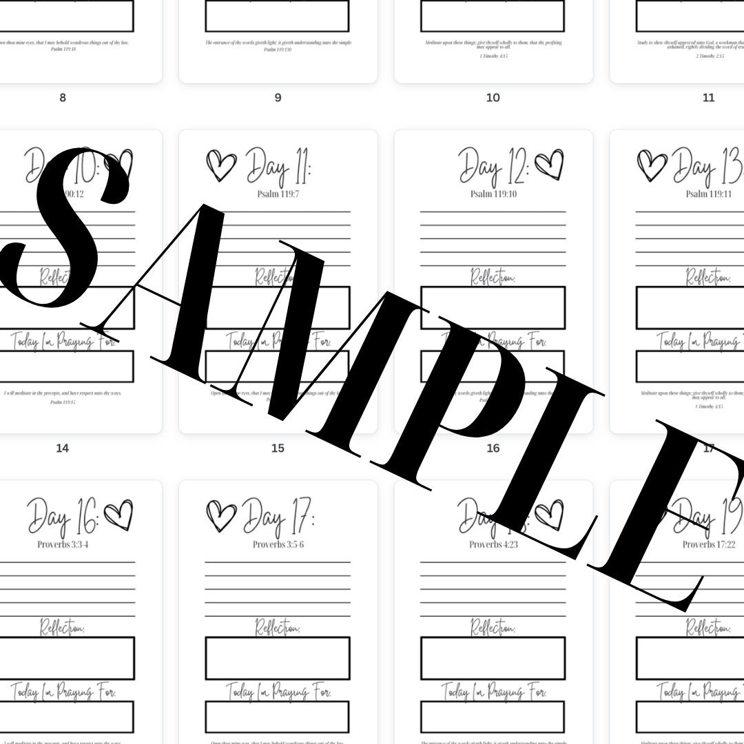 Keep Thy Heart 31-day Printable Scripture Writing Booklet - Etsy
