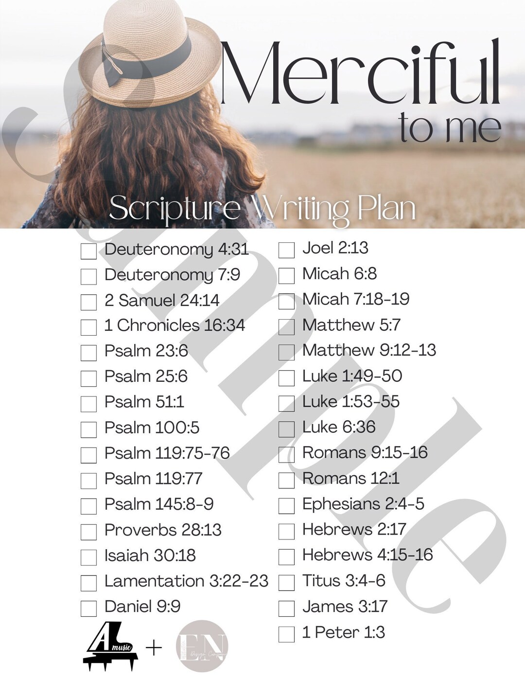 Merciful to Me 31-day Scripture Writing Plan - Etsy