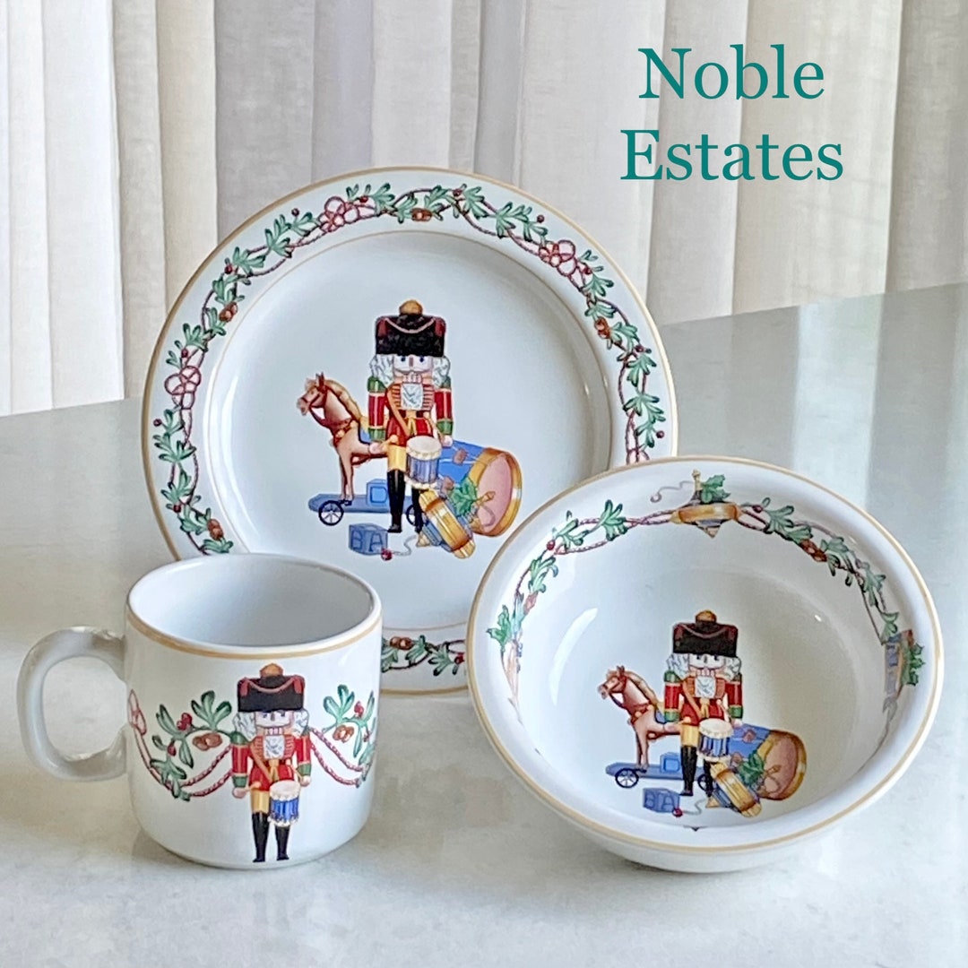 Vintage Block Spal Whimsy Christmas Nutcracker Dishes circa 1992 1999 ...