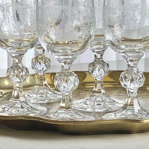 Vintage Import Assoc Cascade Glasses - Set of 9 Cordial / Tasting ...