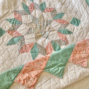 Vintage Eight Point Star Irish Chain Quilt - Approx. 83 in X 93 In. - Etsy