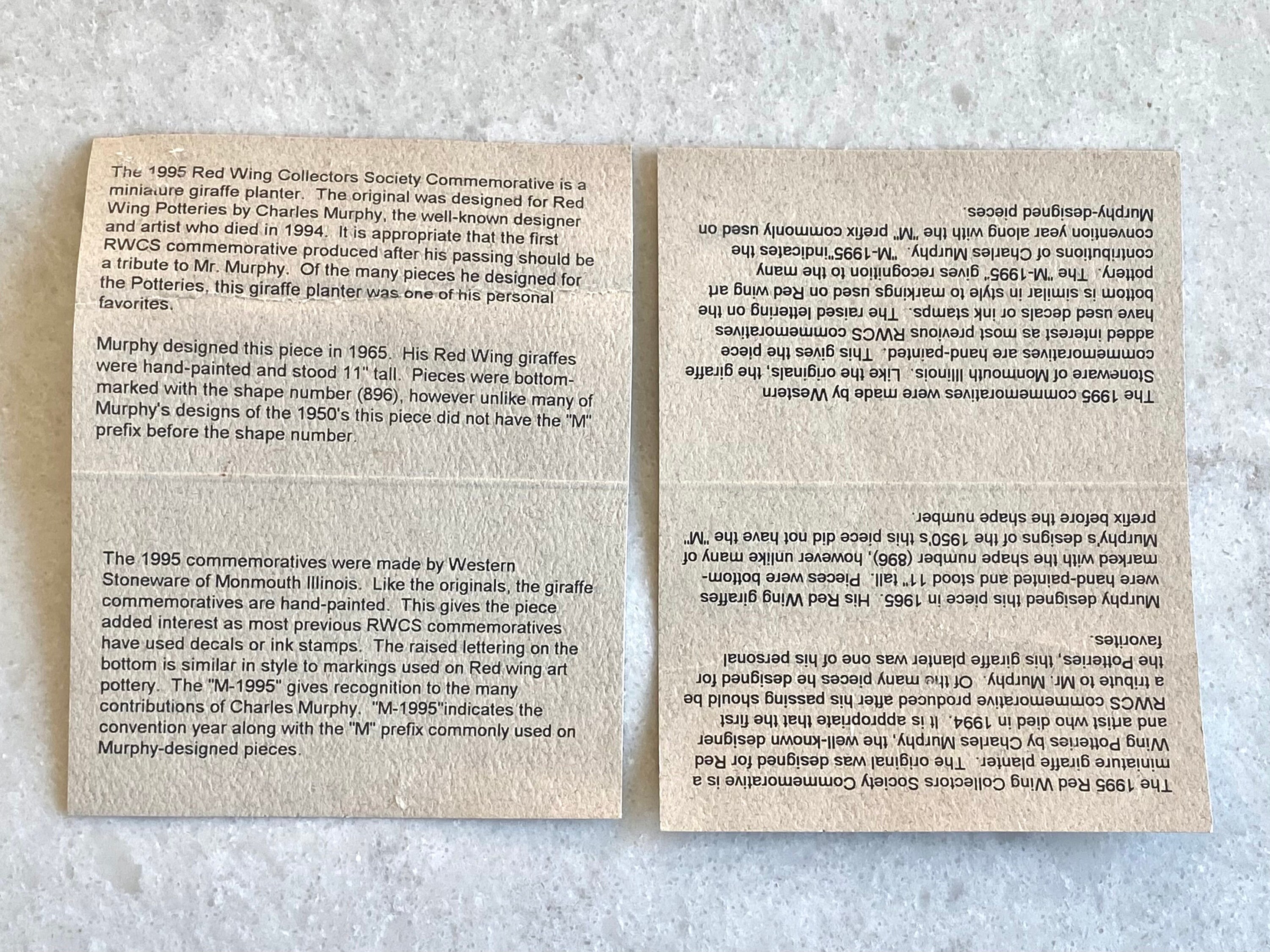 Red Wing Collector's Society Giraffe | Etsy