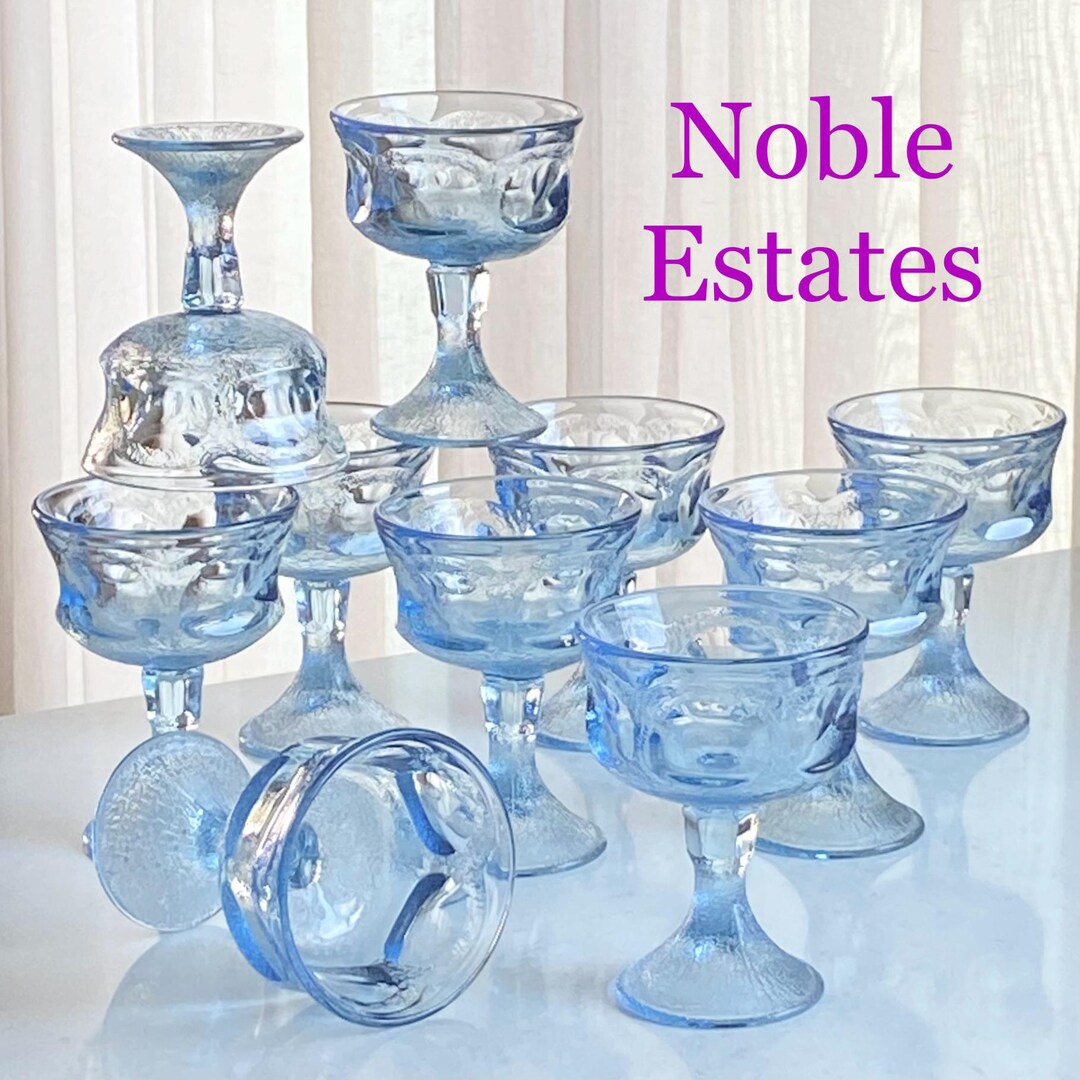 Vintage Fostoria Woodland Blue Glasses (circa 1976 - 1981) - Set of 10 ...