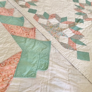 Vintage Eight Point Star Irish Chain Quilt - Approx. 83 in X 93 In. - Etsy