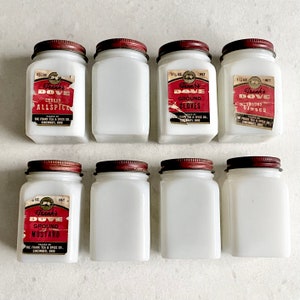 Vintage Dove Spice Jars and Rack Made by the Frank Tea & Spice Co ...