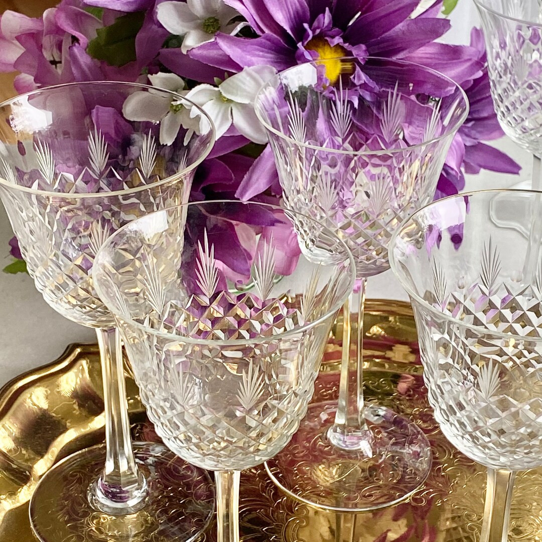Vintage Criss Cut Glasses - Set of 8 - Etsy