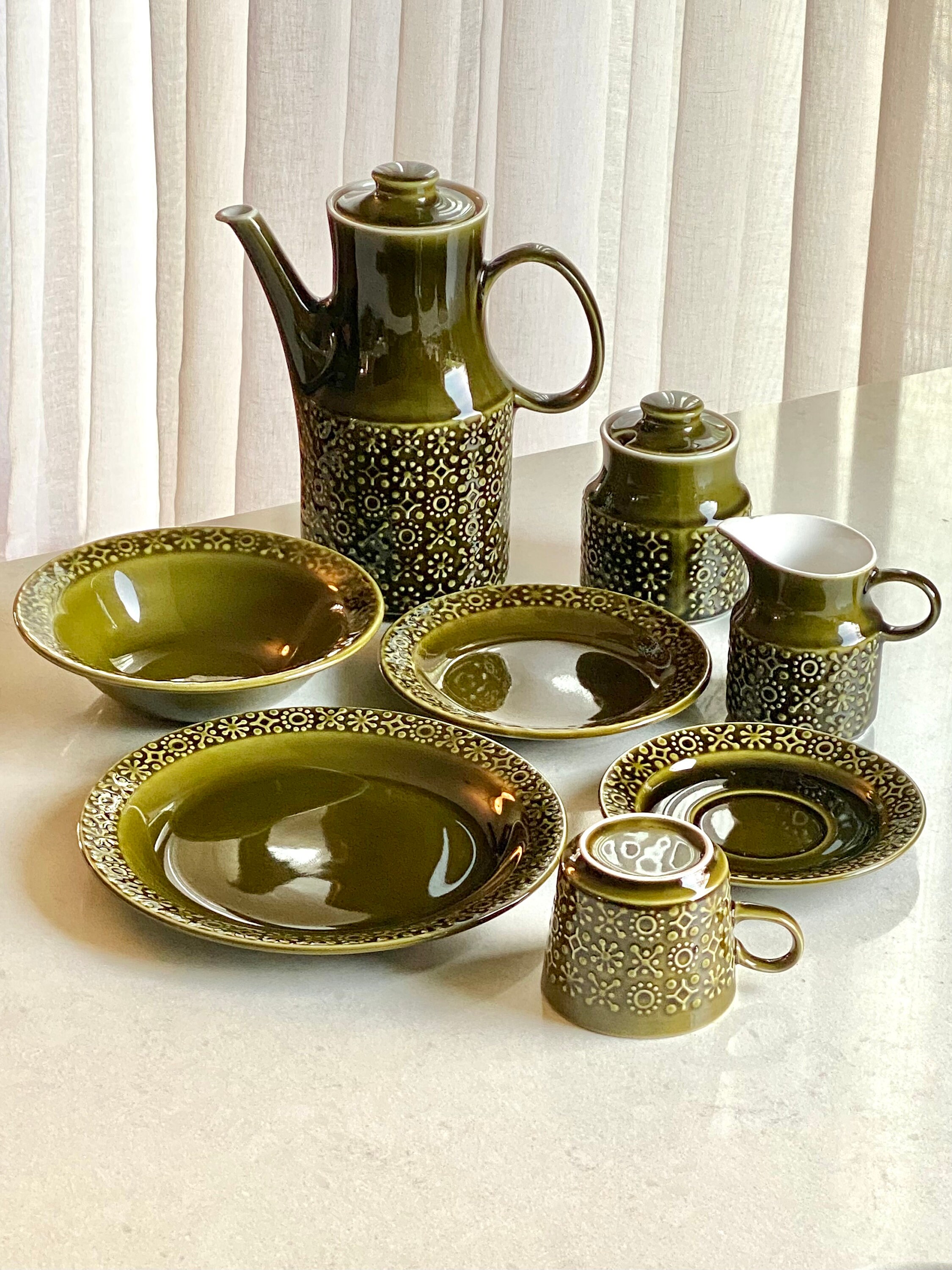 Connemara Celtic Irish Earthenware Dishes Service for Four - Etsy