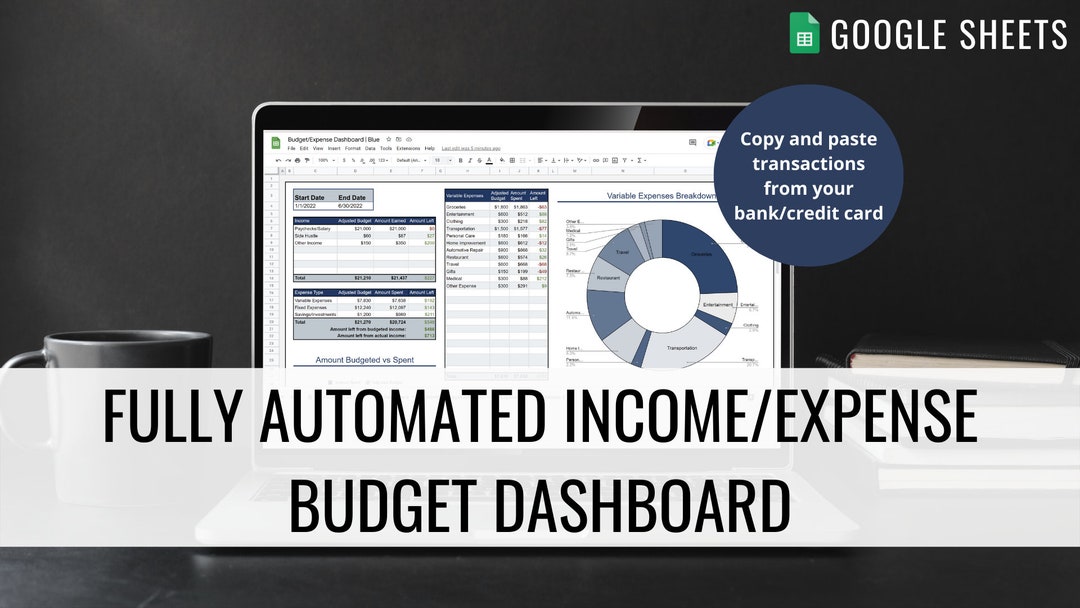 Automated Budget Planner Spreadsheet Template Income and - Etsy