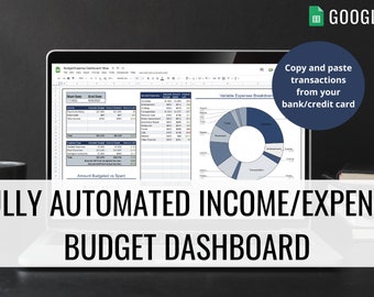 Automated Budget Planner Spreadsheet Template Income and - Etsy
