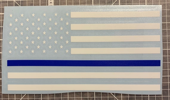 Thin Blue Line Car Decal - Etsy