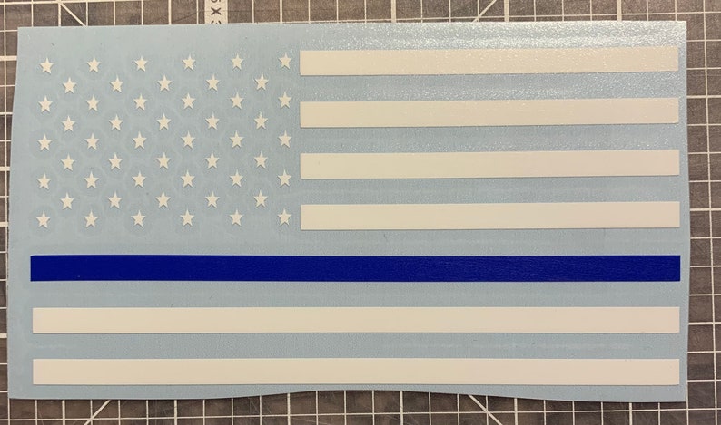 Thin Blue Line Car Decal - Etsy