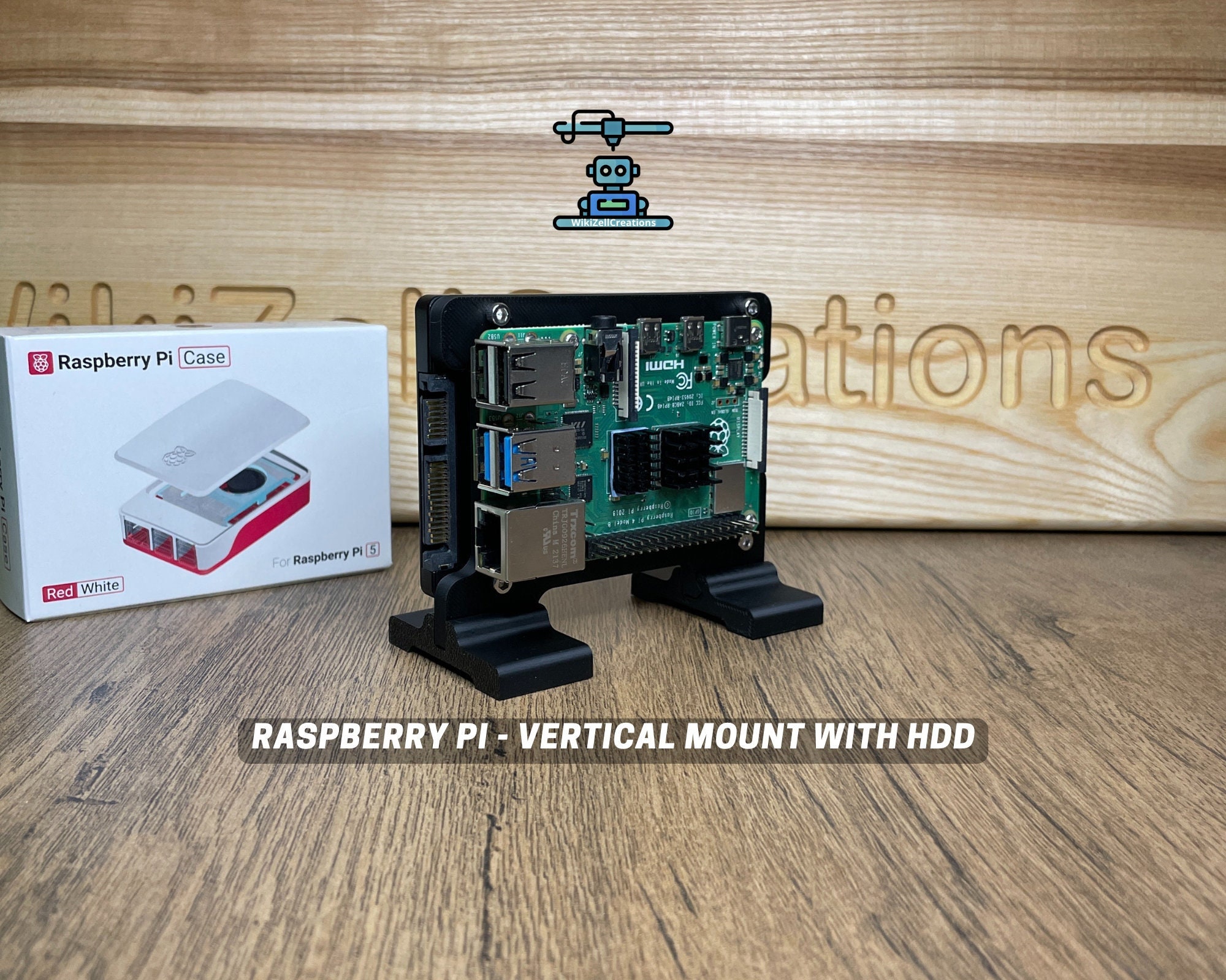 Raspberry Pi Vertical Mount With Integrated HDD Support - Etsy