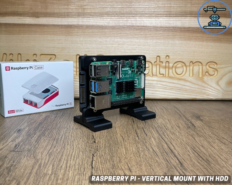 Raspberry Pi Vertical Mount With Integrated HDD Support - Etsy