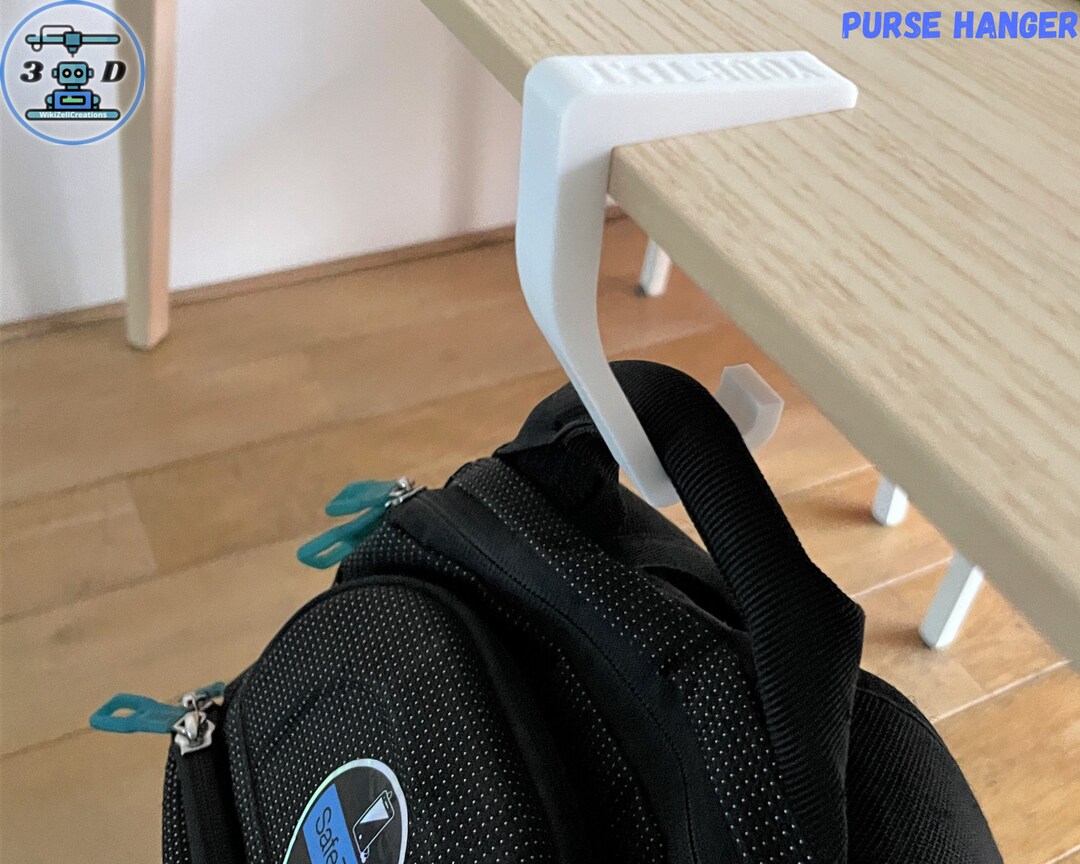 Minimalist 3d-printed Bag Hanger – Customizable Purse Hook for Desk & Chair - Etsy
