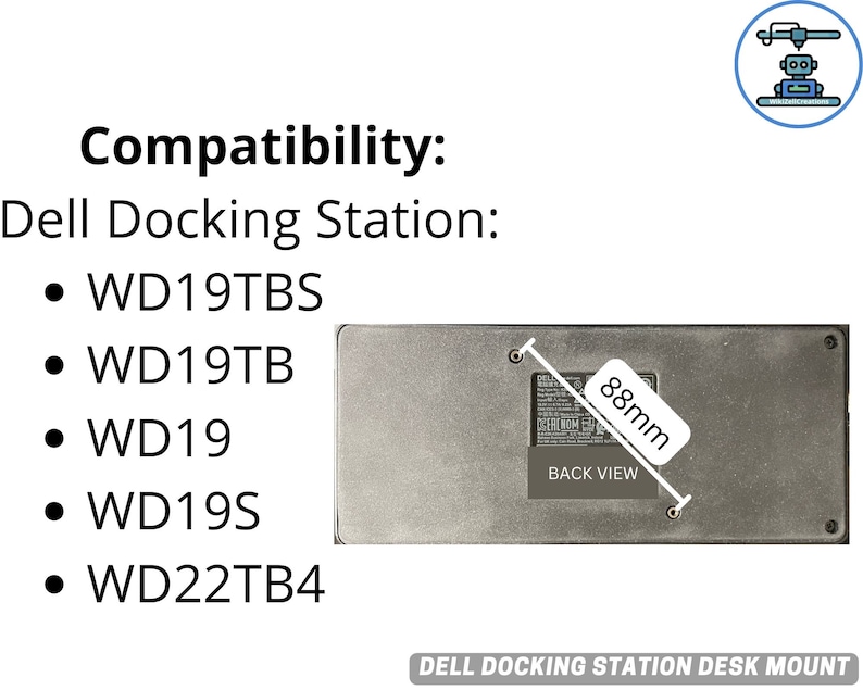Dell Docking Station Desk Mount: WD19, WD22 Series - Etsy