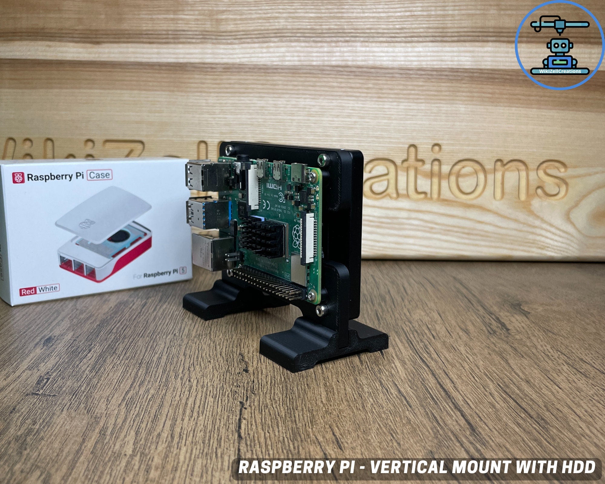 Raspberry Pi Vertical Mount With Integrated HDD Support - Etsy
