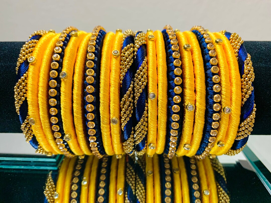 Indian Silk Thread Bangles Set | Bridal/wedding Collection | Party Wear ...