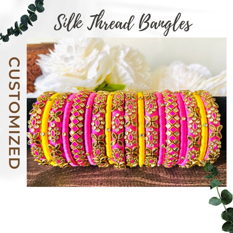 Kundan Silk Thread Bangles | Return Gifts | Bridal Collection | Party ...