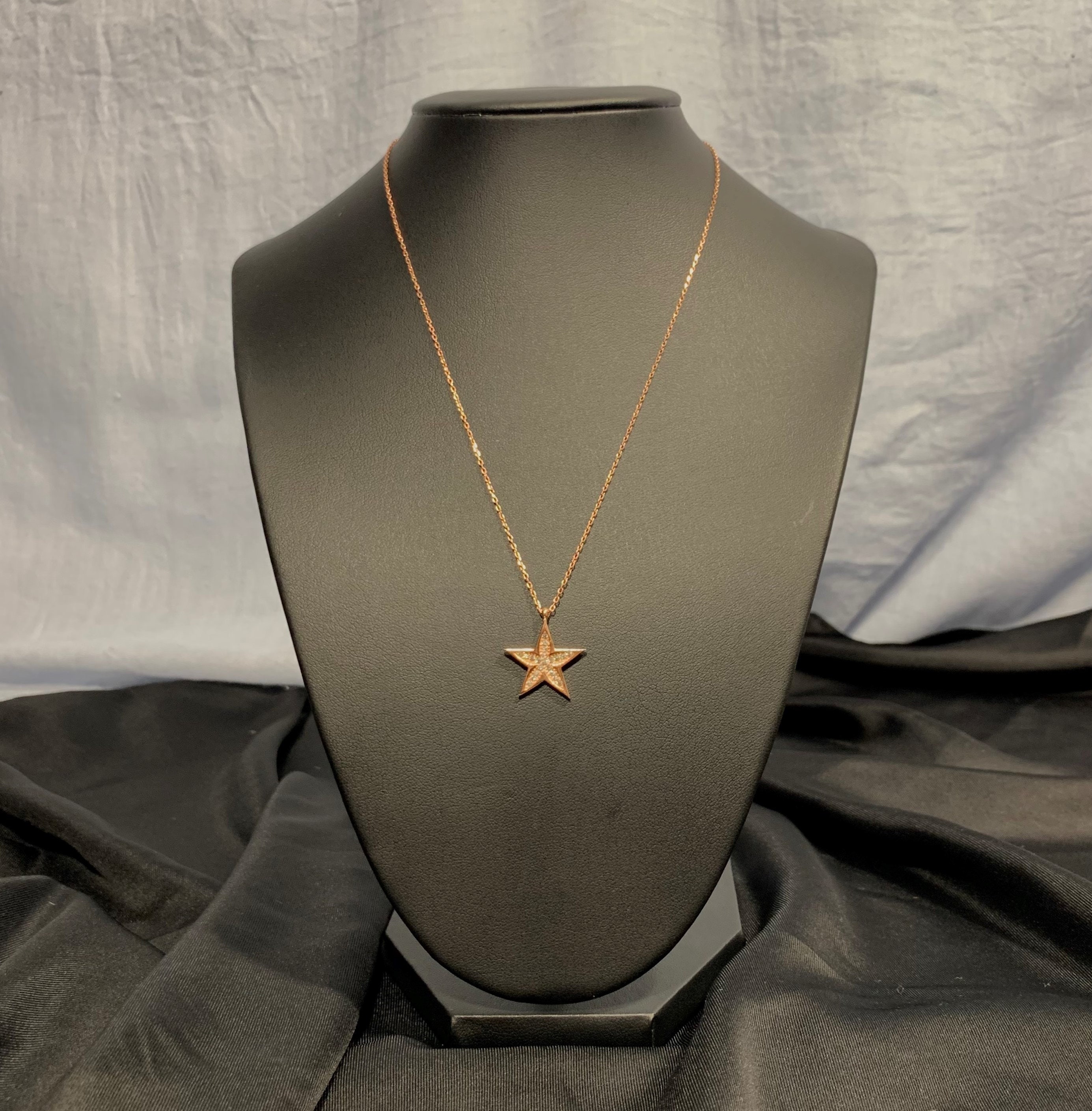 Star Necklace Star Necklace 925 Sterling Silver 14k Rose - Etsy