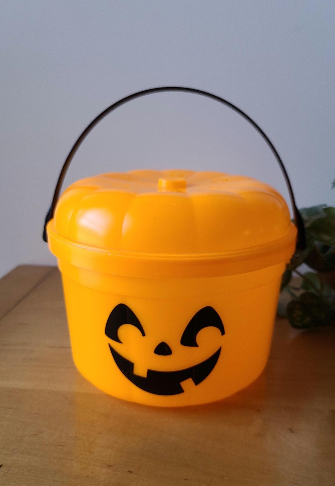 Vintage 1986 Mcdonalds Halloween Happy Meal Pumpkin Bucket Boo Bucket ...