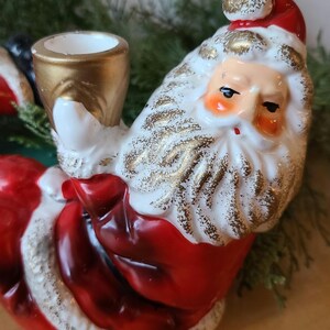 Vintage Santas Christmas Candlestick Holders Set of 2. Made in Japan ...