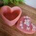 Soapstone Pink Incolay Heart Butterfly Dish Lidded Vintage Trinket Pill ...