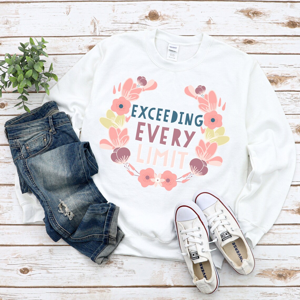 Inspirational Women's Graphic Sweatshirt Motivational Womens Sweatshirt ...