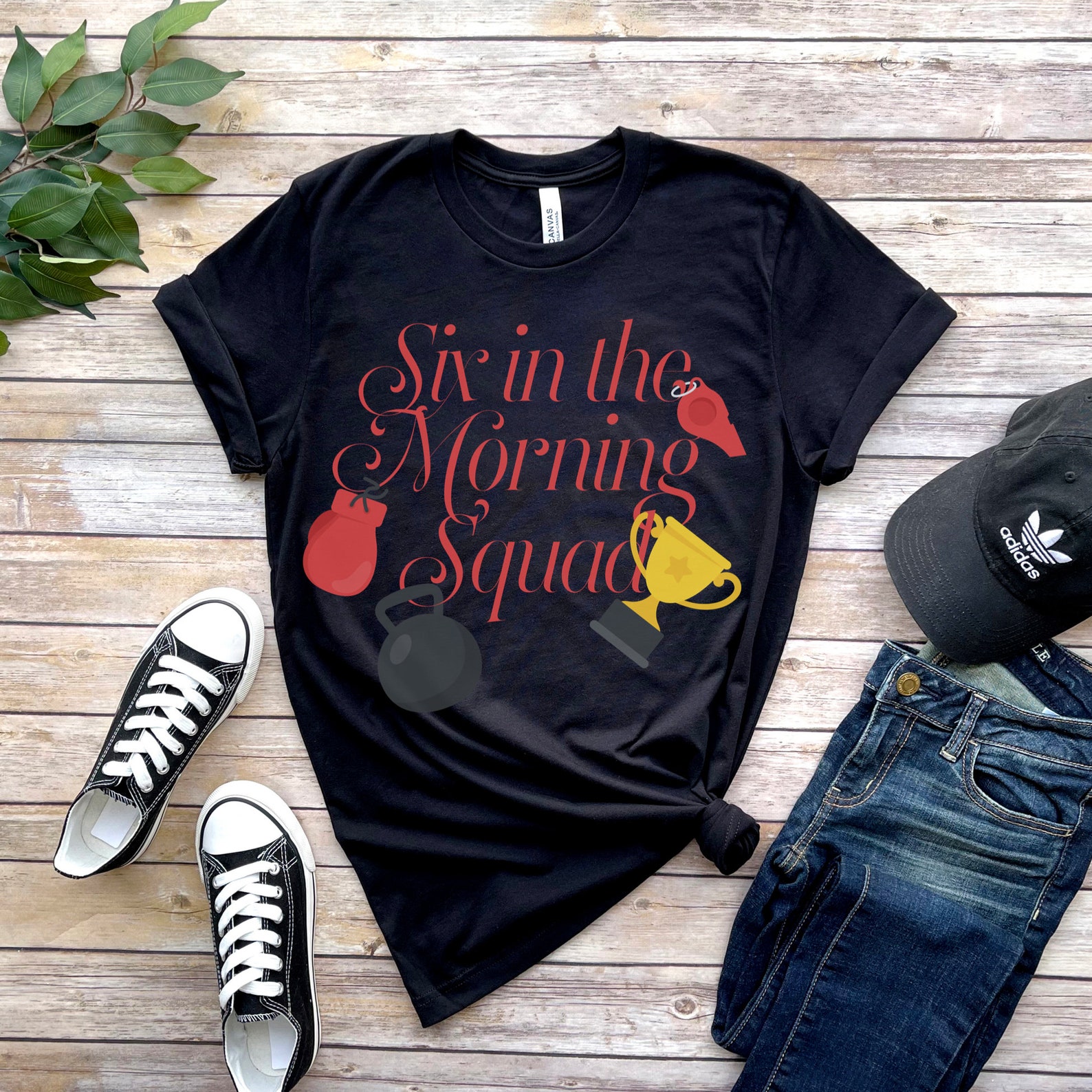 Gym Workout Shirt Six in the Morning Squad 6am Workout Early Exercise ...