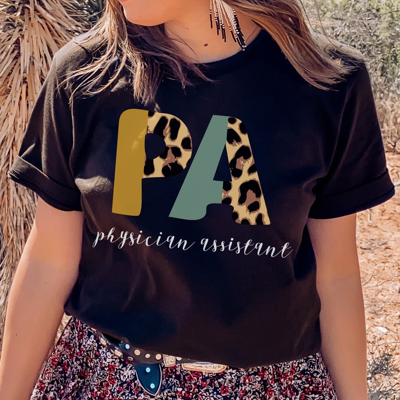 Future PA Shirt Physician Assistant Student Gift Cute Leopard PA Tee ...