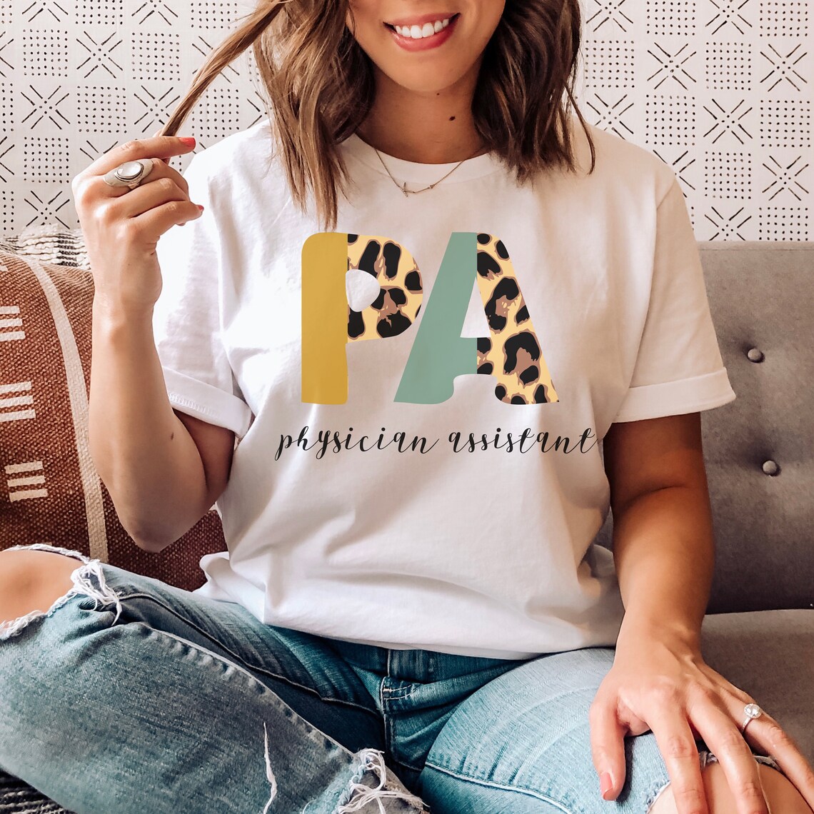 Future PA Shirt Physician Assistant Student Gift Cute Leopard PA Tee ...