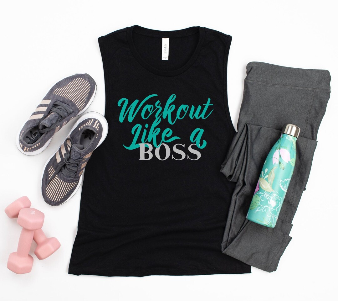 Workout Like a Boss Positive Workout Tank Motivational Core - Etsy