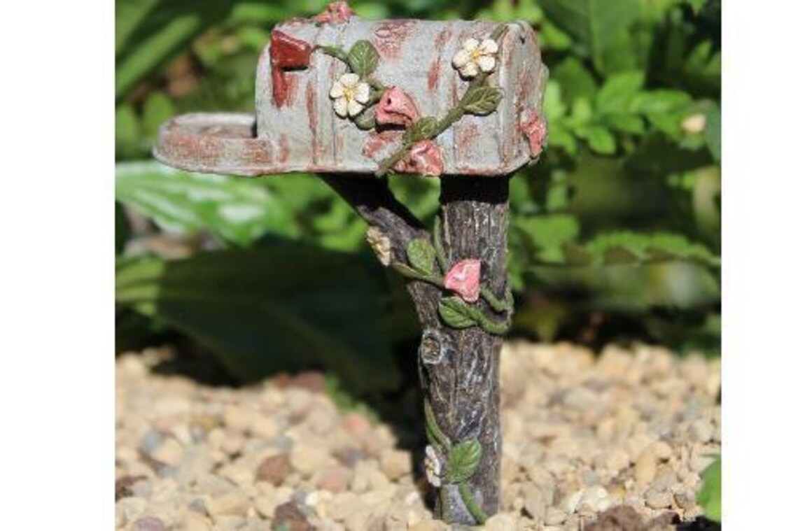 Country Mailbox, Mini Mailbox, Miniature Mailbox, Fairy Garden Mailbox ...