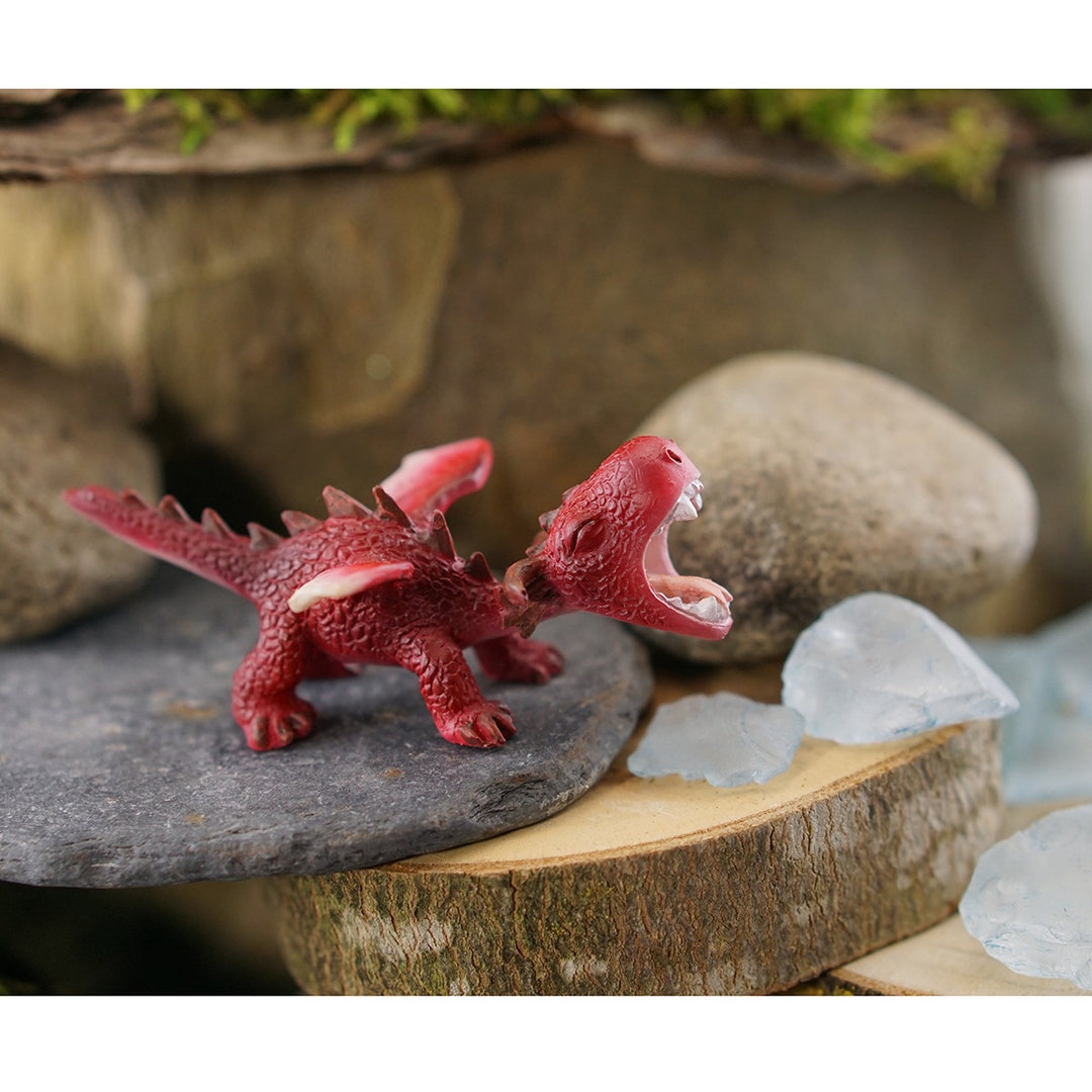 Mini Red Dragon Roaring, Fairy Garden, Miniature Dragon, Fairy Dragon ...