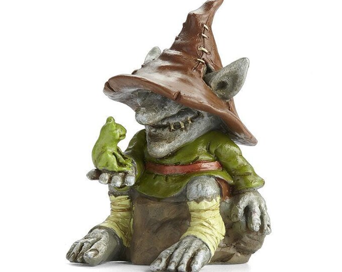 Merle Troll With Frog Fairy Garden Trolls Tiny Trolls - Etsy
