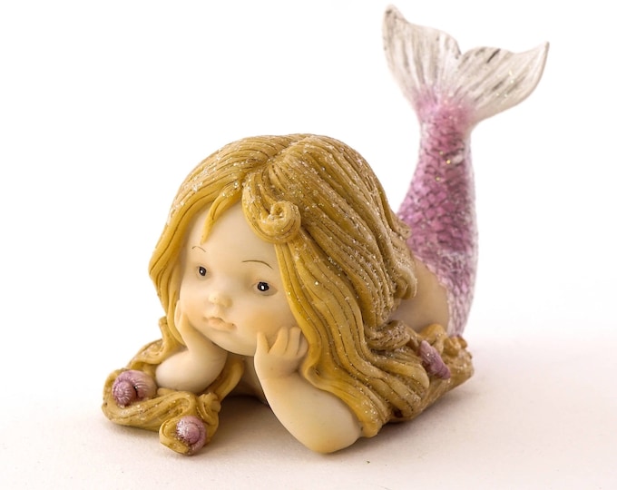 Little Mermaid With Purple Tail, Aquarium Mermaid, Mini Mermaid ...