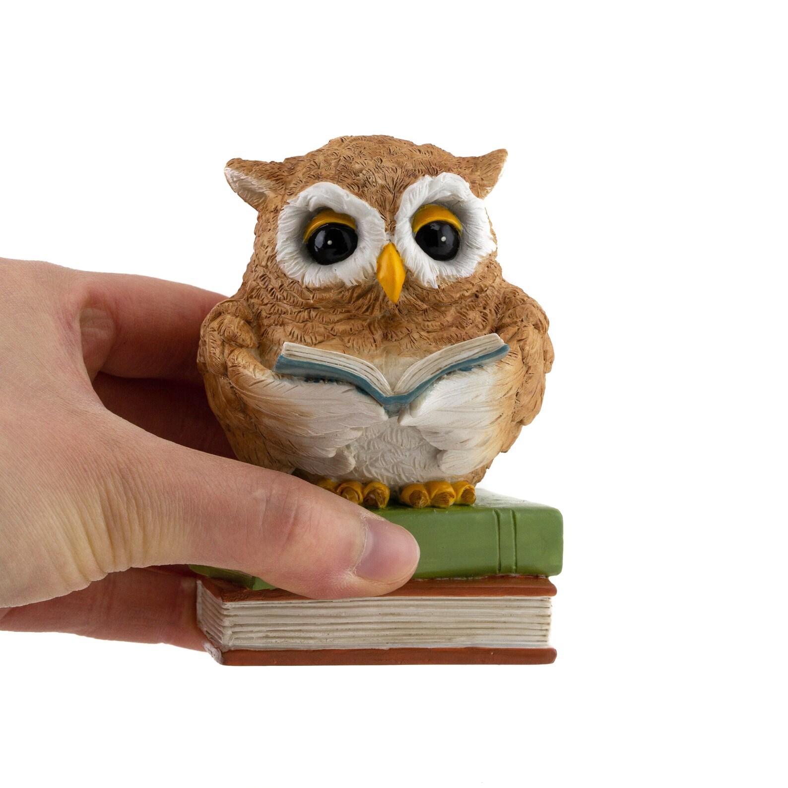 Owl Reading on Book Stack Fairy Garden Owl Miniature Owl - Etsy