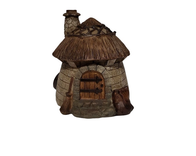 Fairy Garden Thatched Stone House, Fairy Stone House, Mini Stone House ...