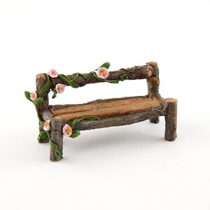 Mini Wood Bench, Mini Bench, Miniature Bench, Fairy Garden Bench ...