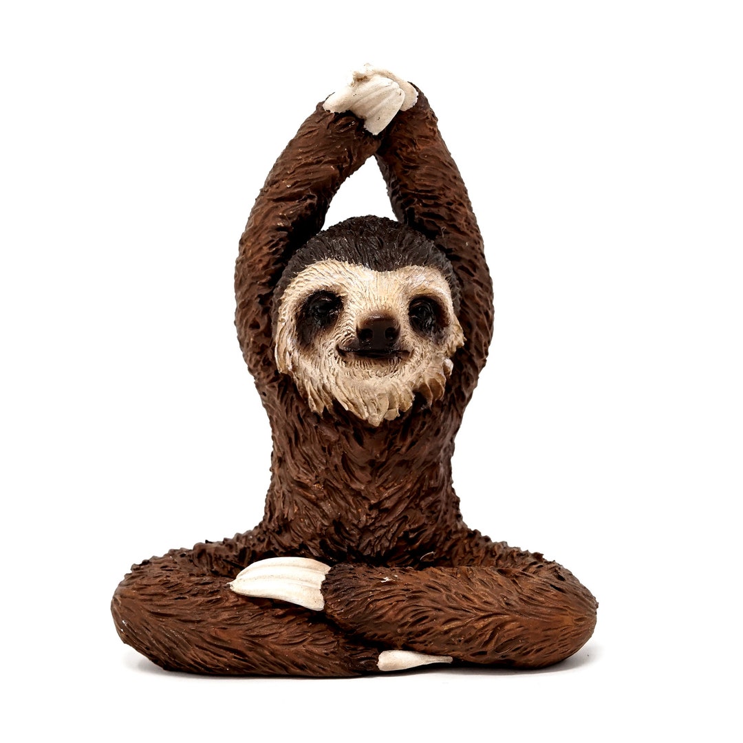 Yoga Sloth, Fairy Garden, Mini Sloth, Sloth Doing Yoga - Etsy