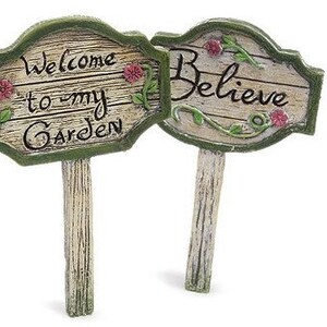 Fairy Garden Signs Mini Garden Signs Miniature Garden Signs - Etsy