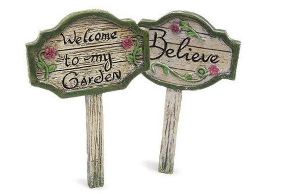 Fairy Garden Signs Mini Garden Signs Miniature Garden Signs - Etsy