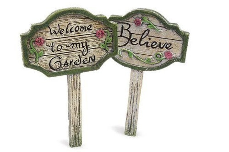 Fairy Garden Signs Mini Garden Signs Miniature Garden Signs - Etsy