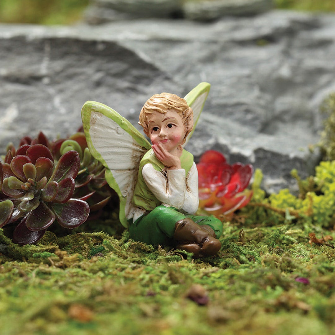 Acorn the Fairy Boy, Fairy Garden Boy, Mini Fairy Boy, Miniature Fairy ...